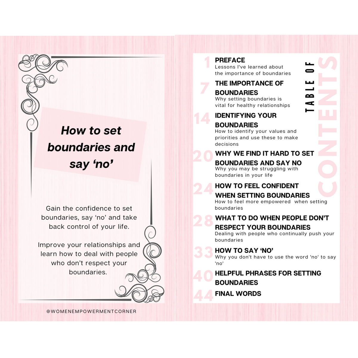 How To Set Boundaries And Say 'No' eBook (Digital Download) – Women ...